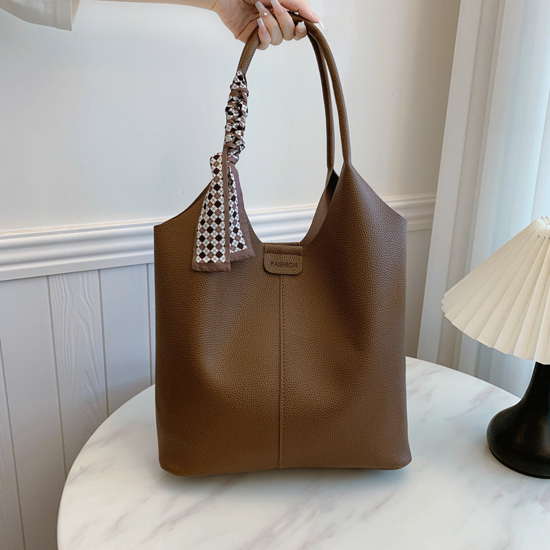 Trendy Korean Style Large Tote Bag With Soft Pu Material And Unique ...