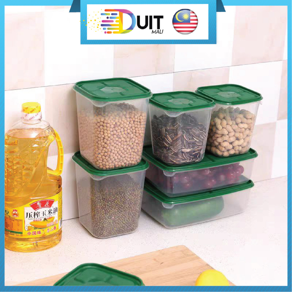 DM 17pcs Set Food Container Storage Tupperware Plastic Colorful With ...