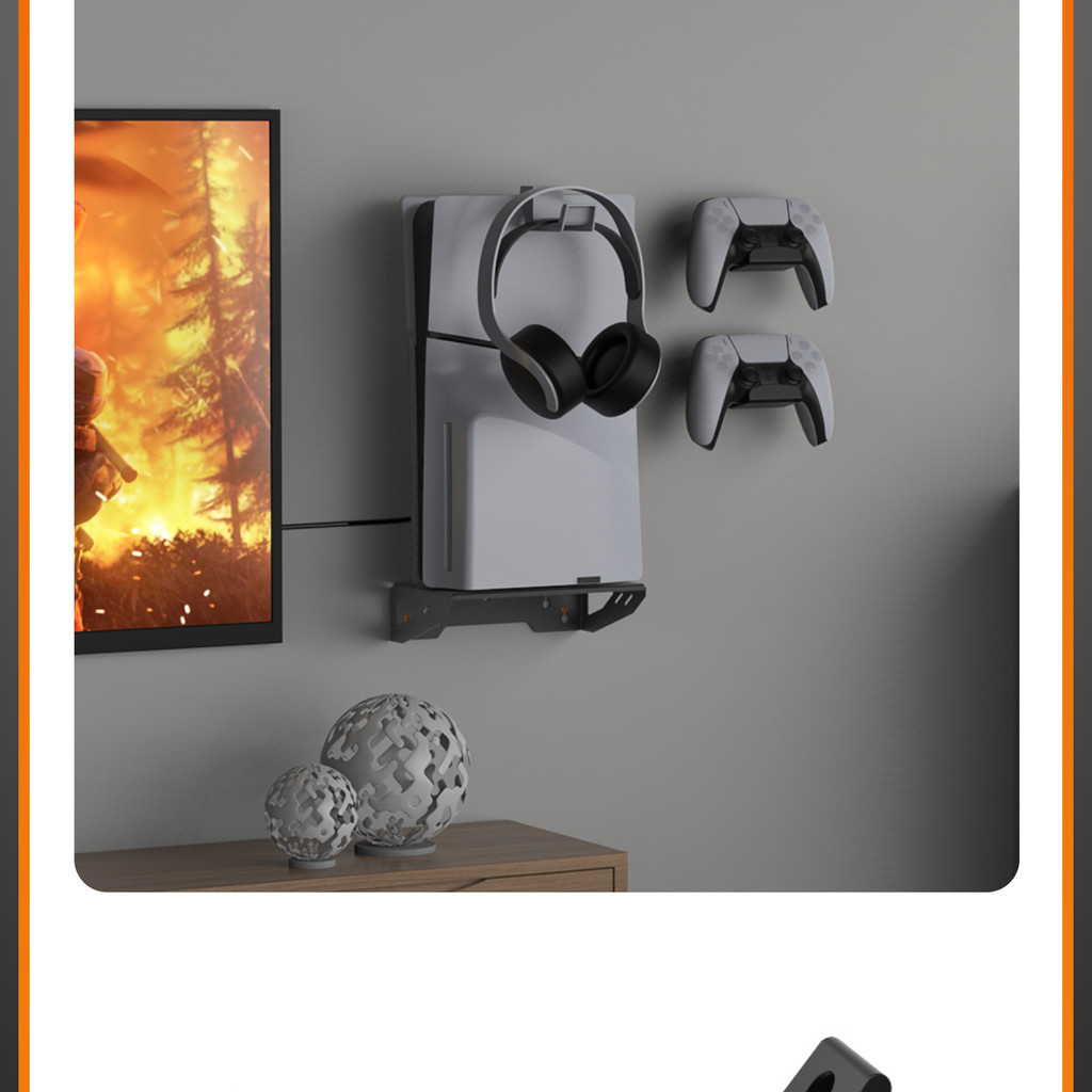 DOBE PS5 Console Wall Mount Bracket Game Holder Wall-Hanging Stable ...
