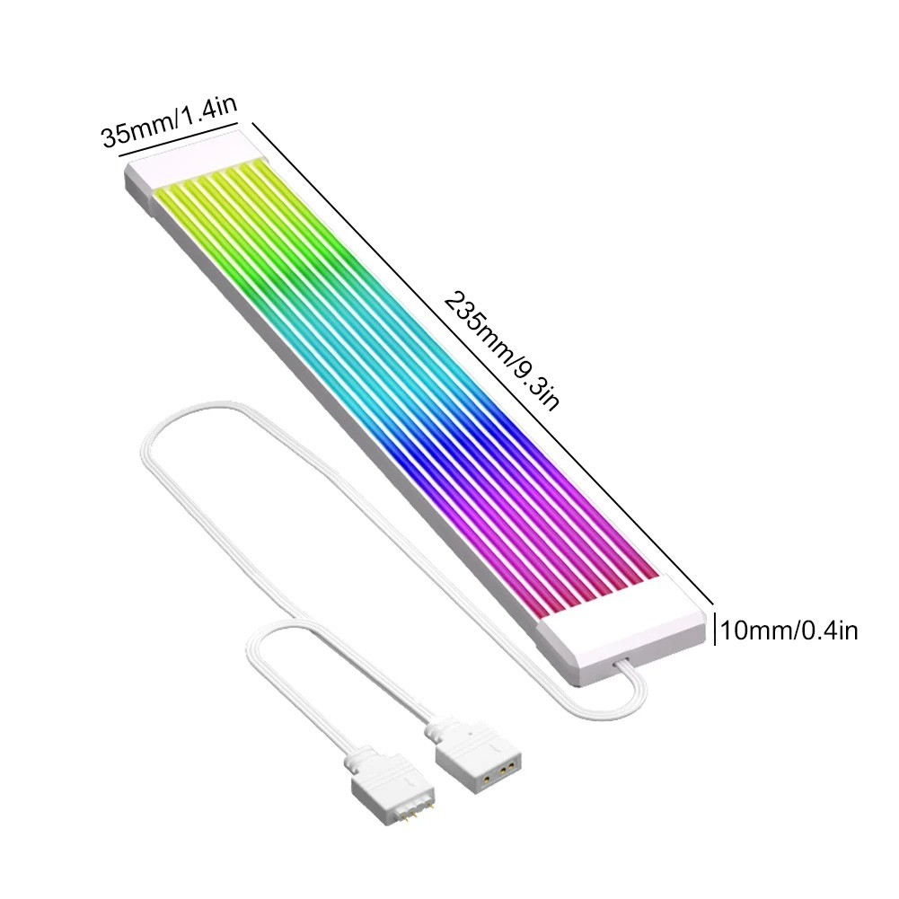 PC RGB Light Strip Suitable for PSU Cable PC RGB GPU Cable 5V 3Pin ARGB ...