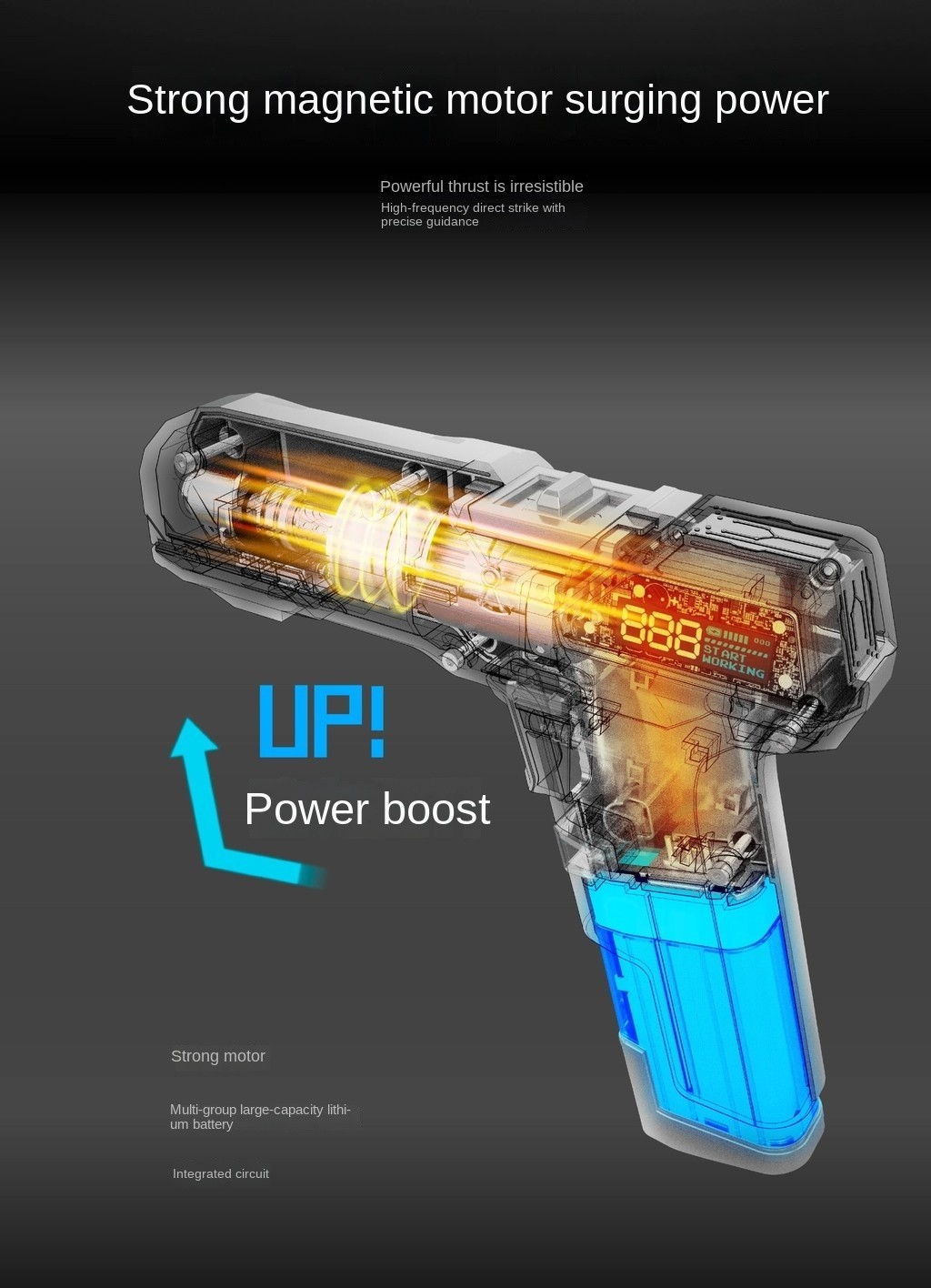 MECHTRON impact drill intelligent dual speed lithium drill handheld ...