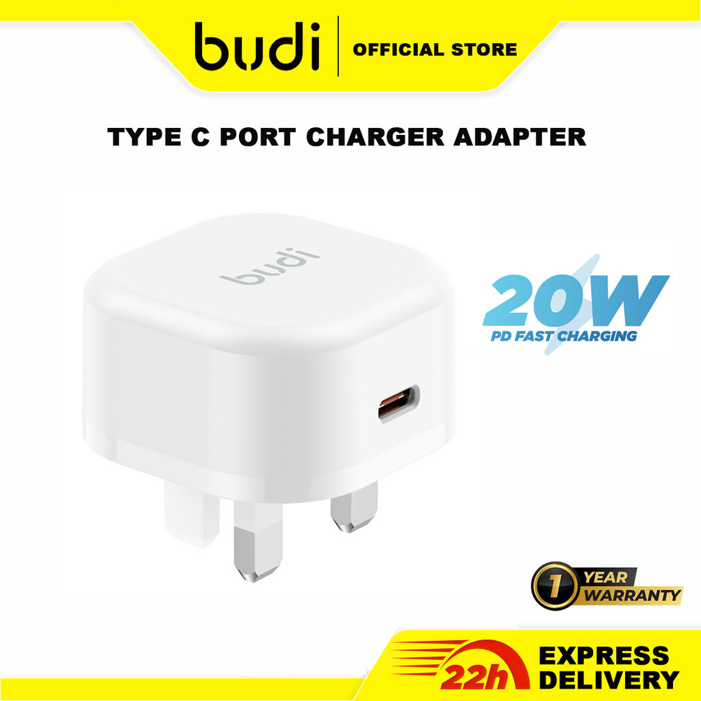 Budi Type C Adapter 20W PD Fast Charging Charger For iPhone | Shopee ...