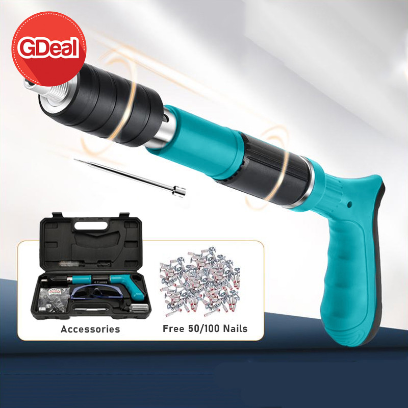 GDeal 50/100 Nails Mini Nail Gun Ceiling Artifact Adjustable Ceiling ...