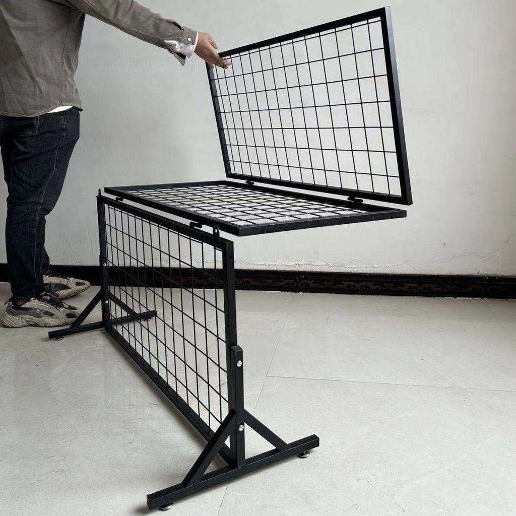 Folding Grid Rack Simple Stall Storage Rack Portable Floor Stall ...