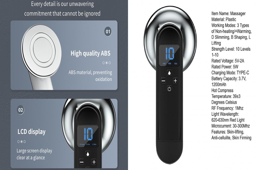 Body Contouring Massager Skin Texture Improvement Device Portable Anti ...