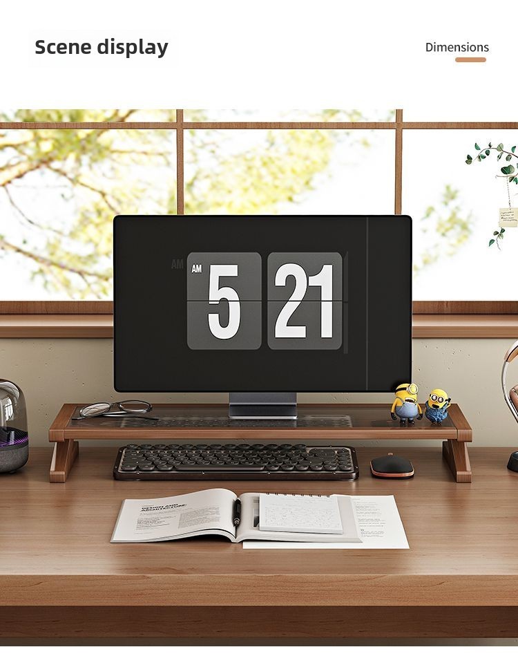 Desktop glass monitor heightening rack, simple screen holder, high-end ...