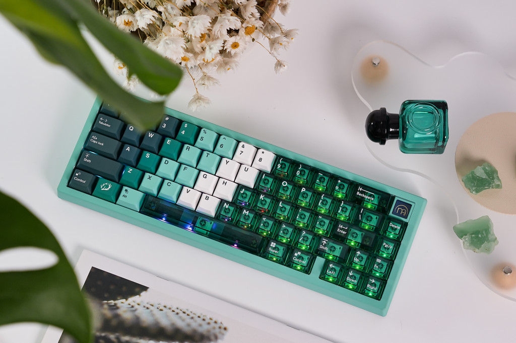 Forest Keycaps Gradient Green PBT+PC Light through Cherry profile ...