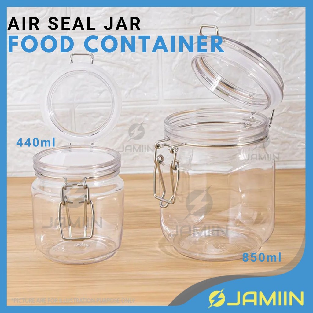 Airtight Plastic Food Storage Transparent Container Meal Prep Containers Leakproof Bekas Kuih ...
