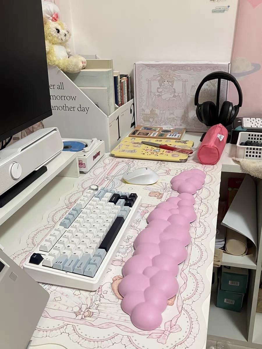 Cloud Keyboard Wrist Rest Pad with Soft Leather Material Memory Foam ...