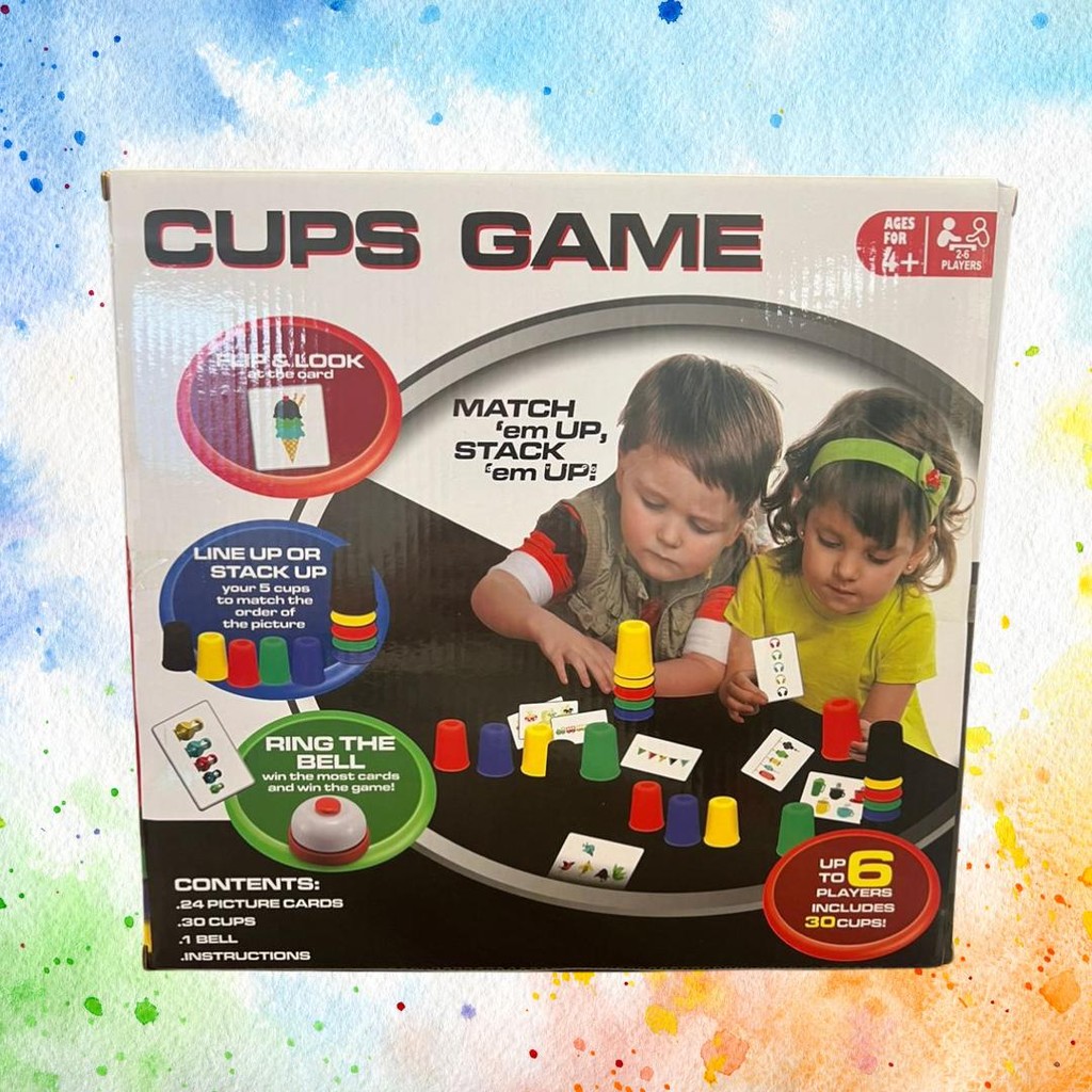 Speed Stack Line Cups Board Game Children Puzzle Colour Toy Kids ...