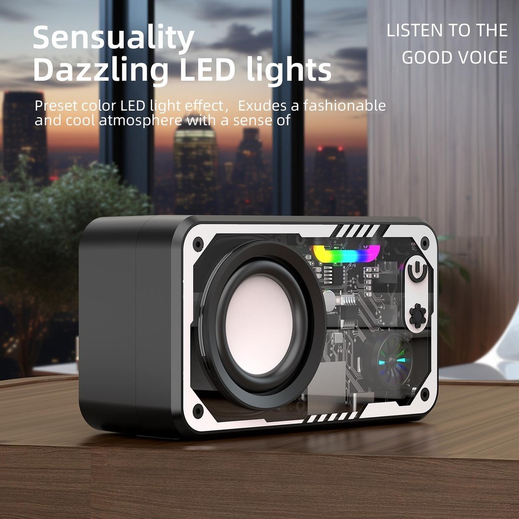 GOOJODOQ Mini 5.3 Surround Sound LED Bluetooth Speaker With RGB ...