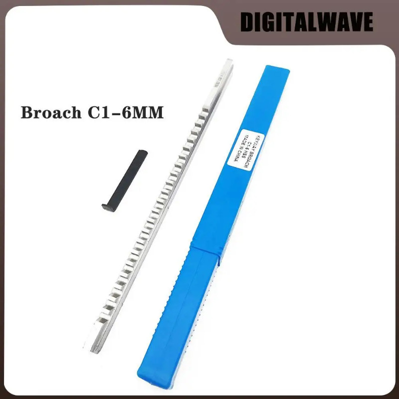HSS 6mm C1 Push-Type Keyway Broach Metric Size HSS Keyway + Shim ...