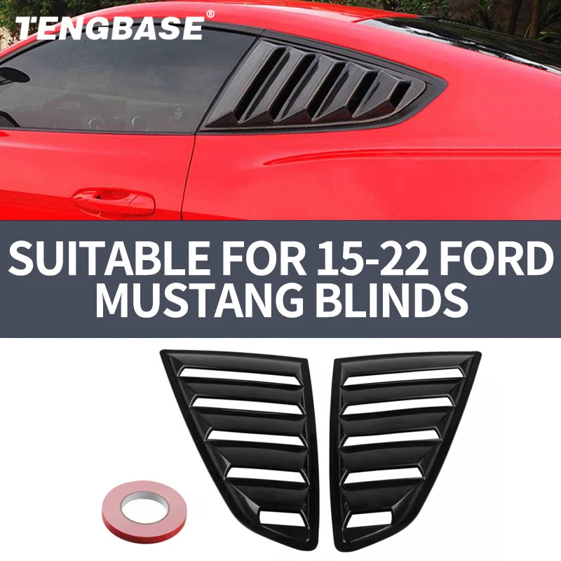 Car Accessory Side Louvers Air Vent Scoop For Ford Mustang 2015-2022 Rear Window Shutter Cover ...