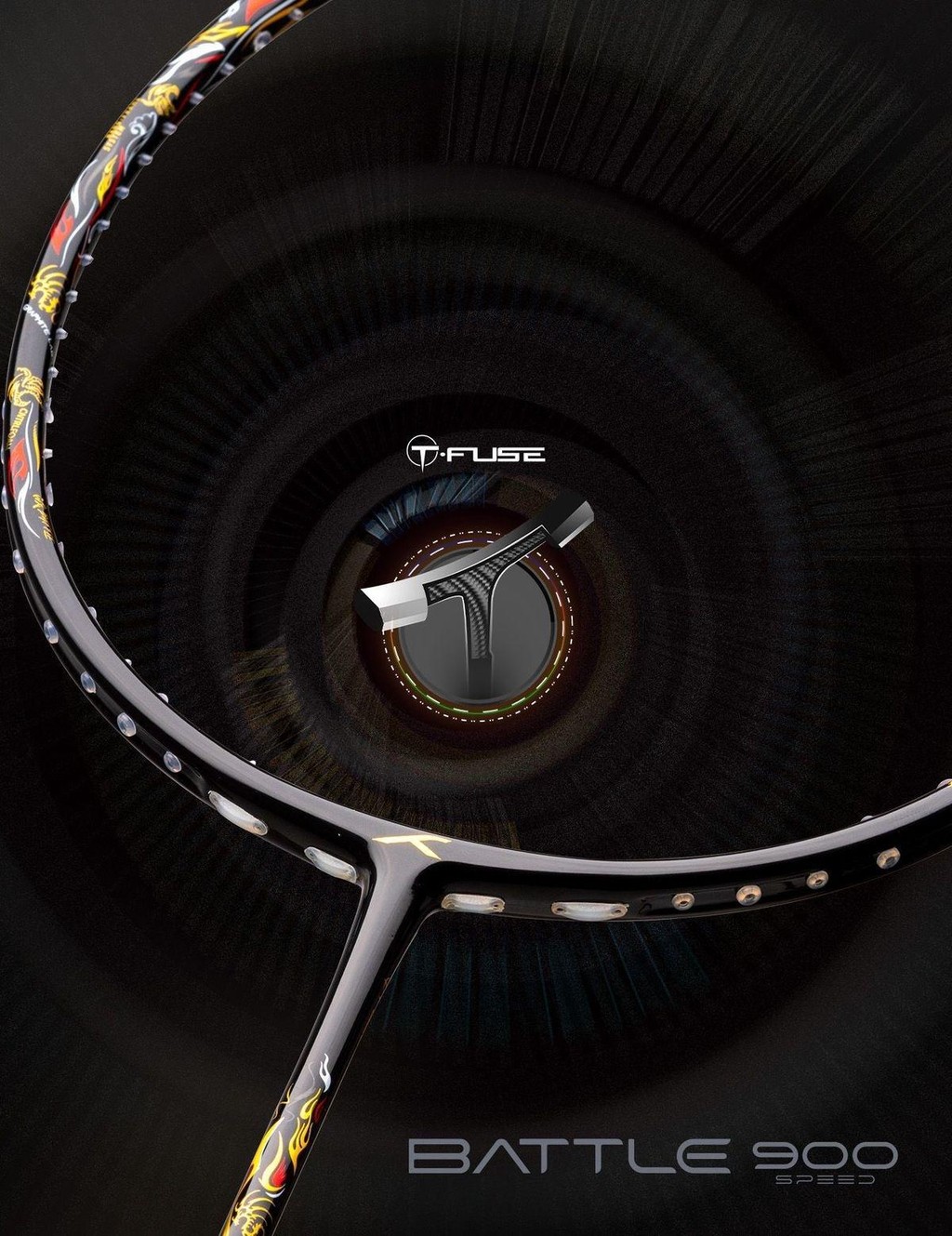 HUNDRED Battle 900 4U 84grams Badminton Racket Max Tension 34lbs Attack ...