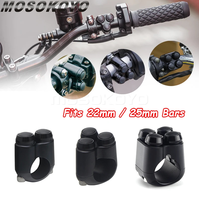 Motorcycle 4 3 2 Button Switch 1" 7/8" Handlebar Control Switches for ...