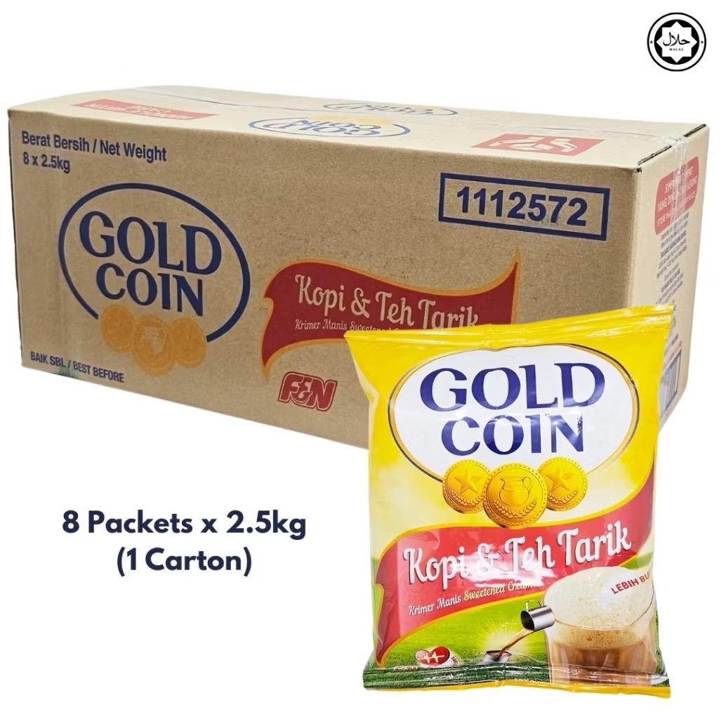 Gold Coin Sweetened Creamer Pouch 2.5KG x 8 Packets (1 Carton) / Susu ...