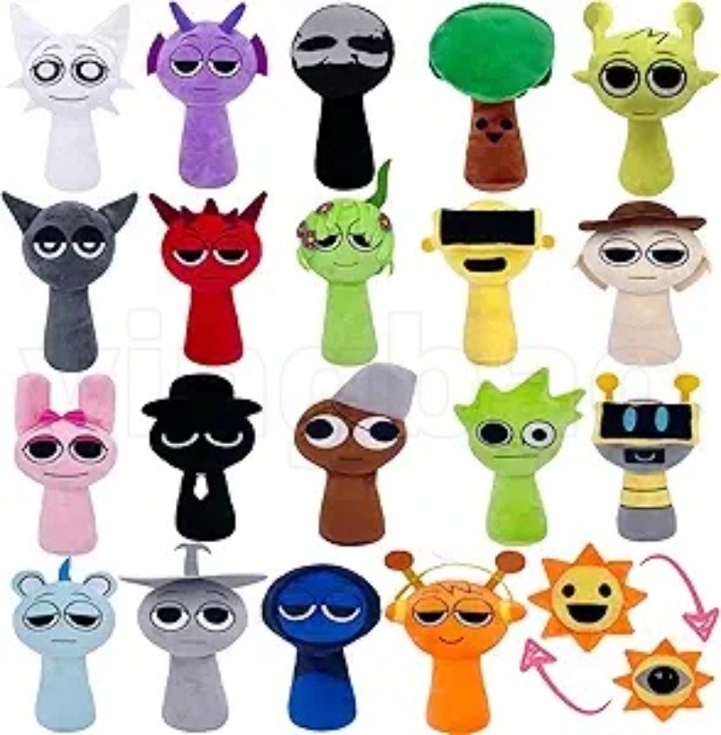 Incredibox Sprunki Mr Fun Computer Plush Doll Popular Game Sprunki ...