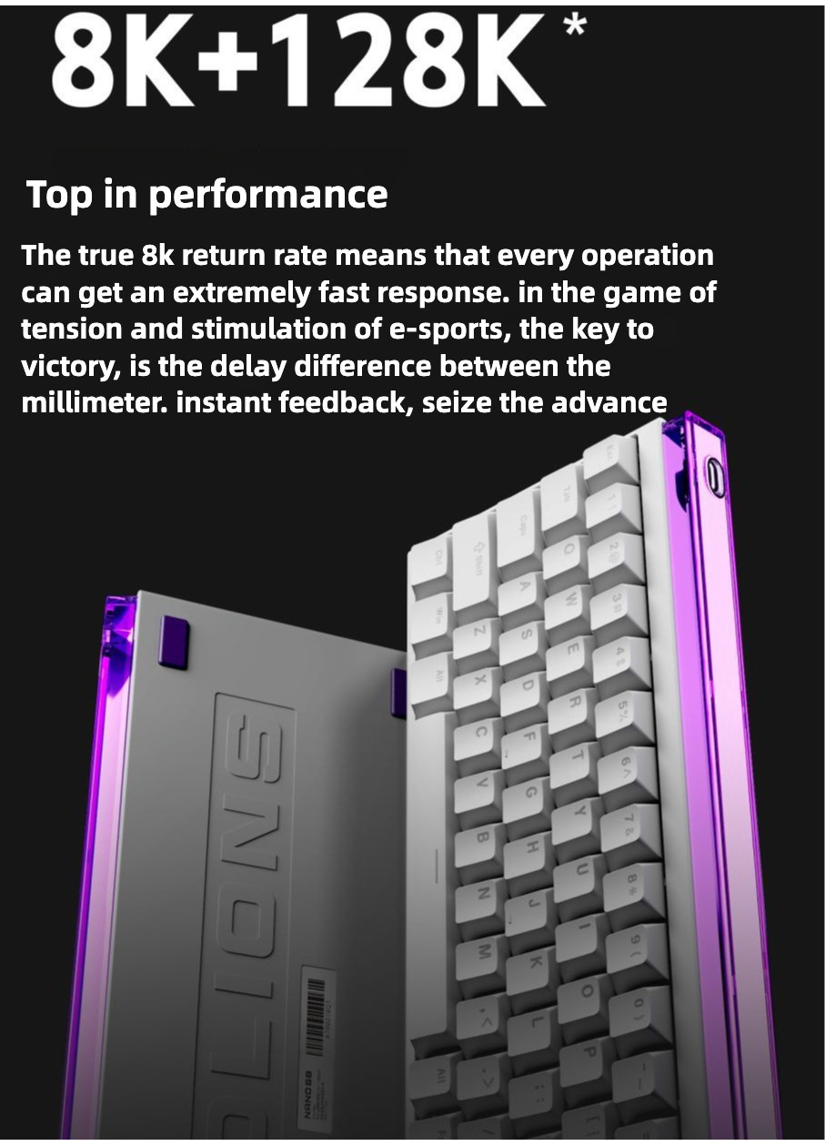 MADLIONS NANO 68 Gaming Magnetic Switch Keyboard Wired Connection RGB ...