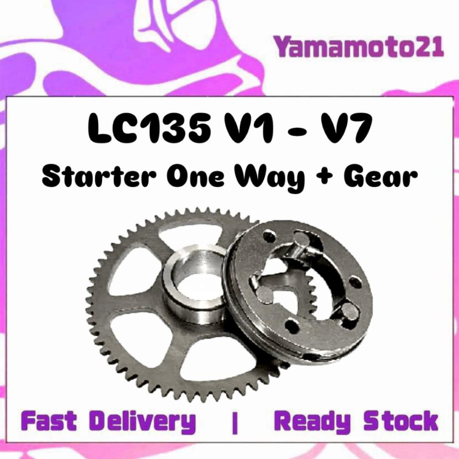 Yamaha LC135 135LC LC 135 V1 V2 V3 V4 V5 V6 V7 Starter One Way + Bearing + Gear Stator Startor ...