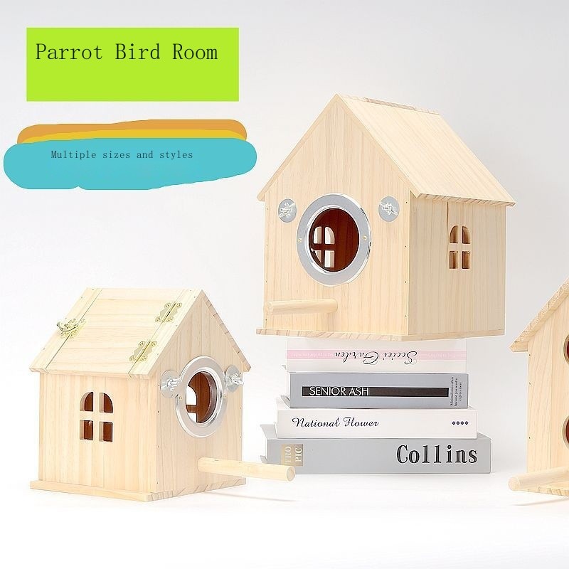 Parrot Cabin, Bird Box, Breeding Box, Bird Nest, Solid Wood Hatching ...
