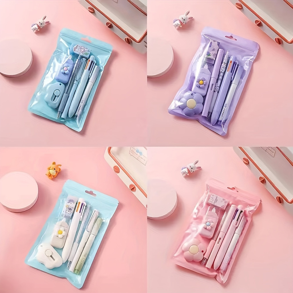 7-Piece Kawaii Stationery Set Cute School Supplies Gift Pack Assorted ...