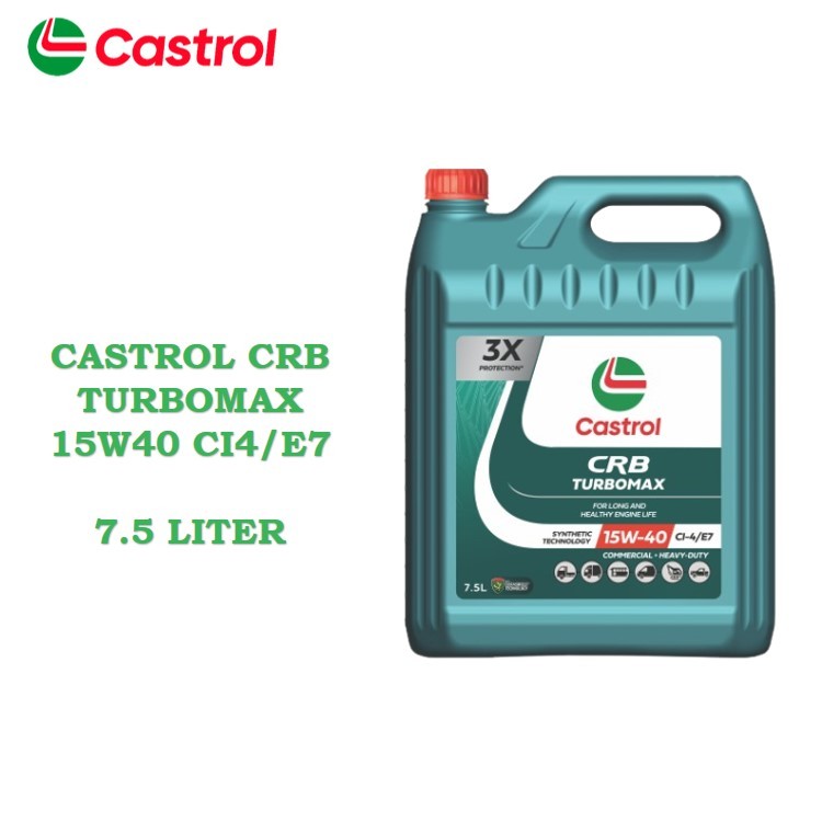 MINYAK CASTROL CRB TURBOMAX 15W40 CI4/E7 , 7.5L (MINYAK ENJIN DIESEL ...