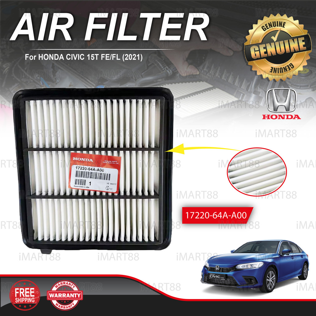 17220-64A-A00 ENGINE AIR FILTER HONDA CIVIC 1.5 TURBO FE FL, HONDA ...