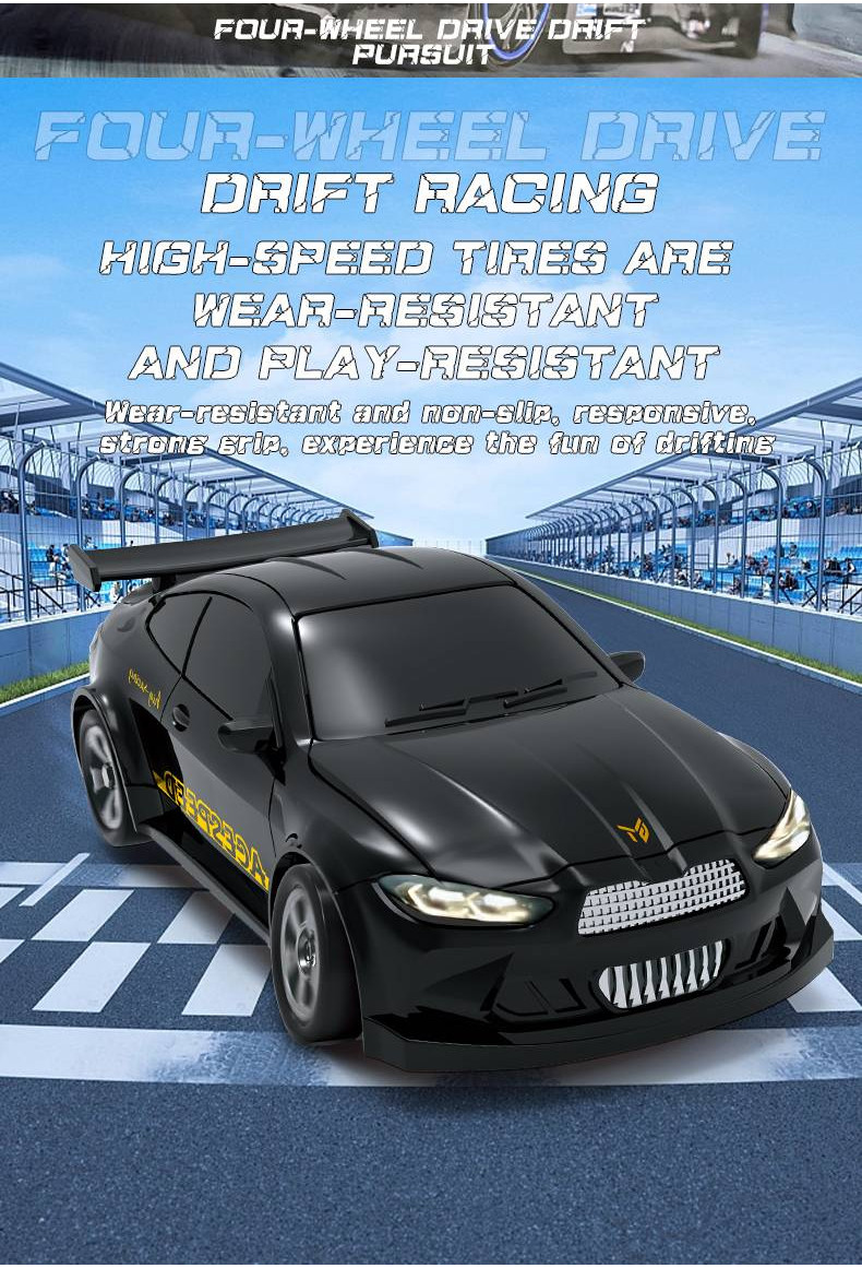 1:64 MINI RC Car 4WD High Speed Proportional Throttle Steering Remote ...