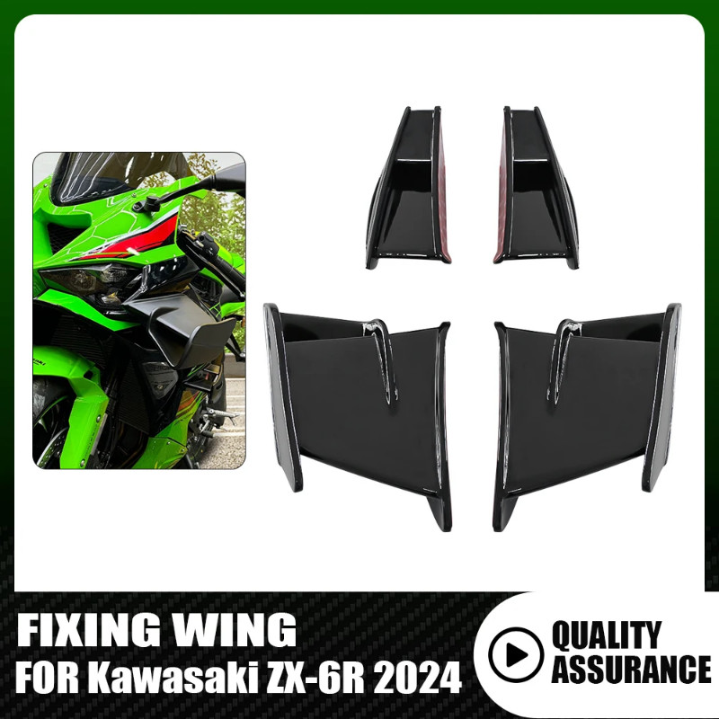 Motorcycle Wing Deflector Fixed Wing Spoiler For KAWASAKI ZX-6R ZX 6R ...