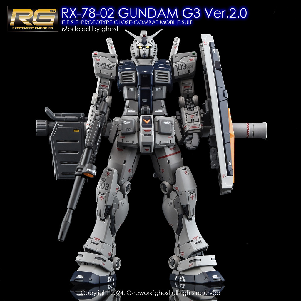 G-Rework RG RX-78-2 Gundam G3 Ver. 2.0 Water Decal CD-RG40-G3 G Rework ...