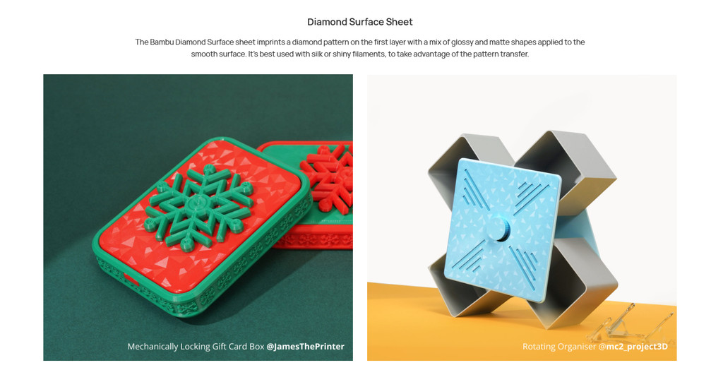 Bambu Lab Galaxy Textured Plates for A1 / P1 / X1 Series, Surface ...