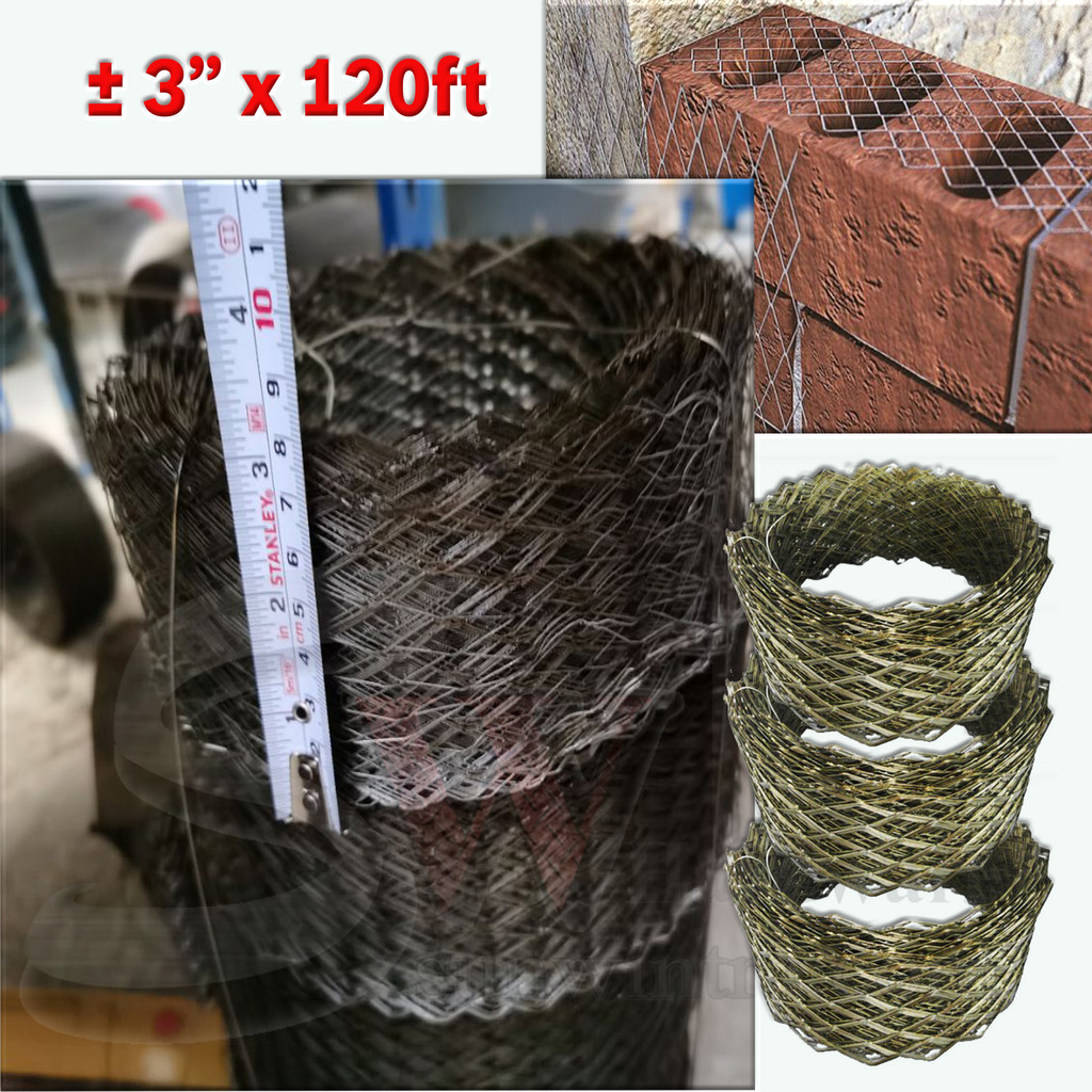 3" x 120Feet Exmet Wire Mesh 0.45 KG / Dawai Ikat Bata / Exment Brick ...