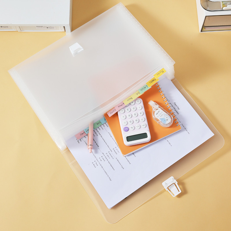 Deli A4 Expanding File Folder 13 Pockets with Index Tabs PP Material ...