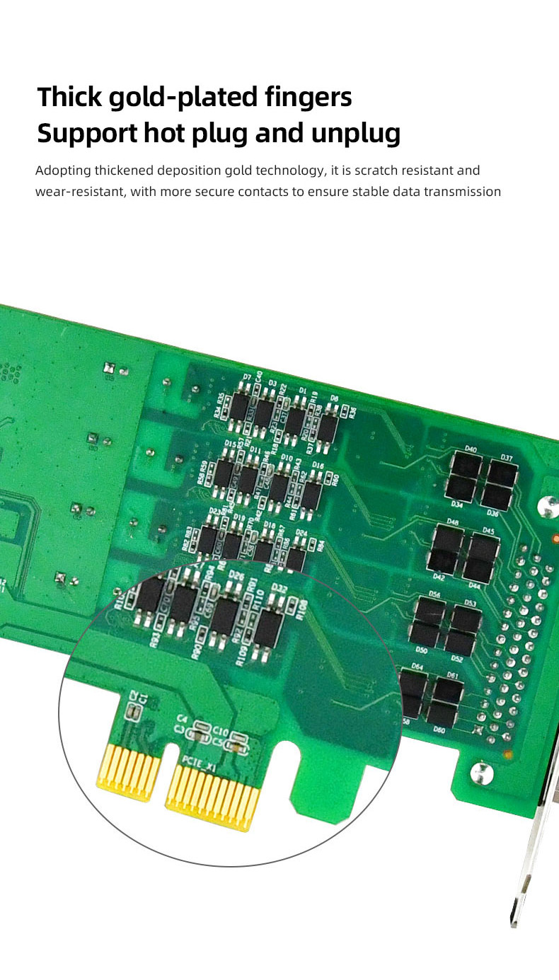 PCLEX1 to RS232 Four port serial port isolation card Industrial Pcie to ...