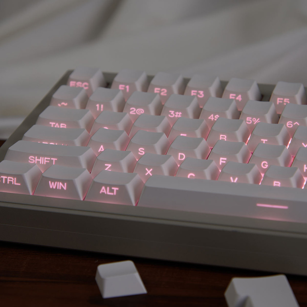 New Theme Keycaps, Personalized Keycaps, Mint White Side Translucent ...