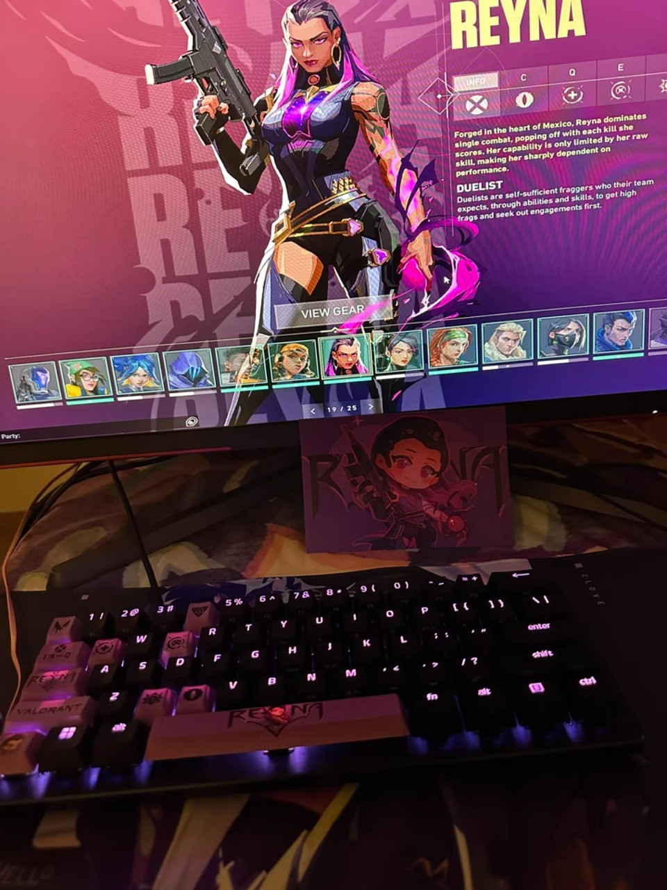 Reyna Keycap Cherry/OEM Profile 11/14 Keys Five-sided Sublimation Cute ...