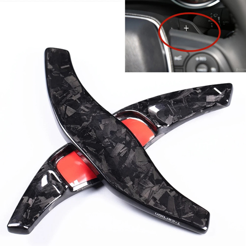 Real Carbon Fiber Car Gear Steering Wheel Paddle Sticker Extension Pad ...