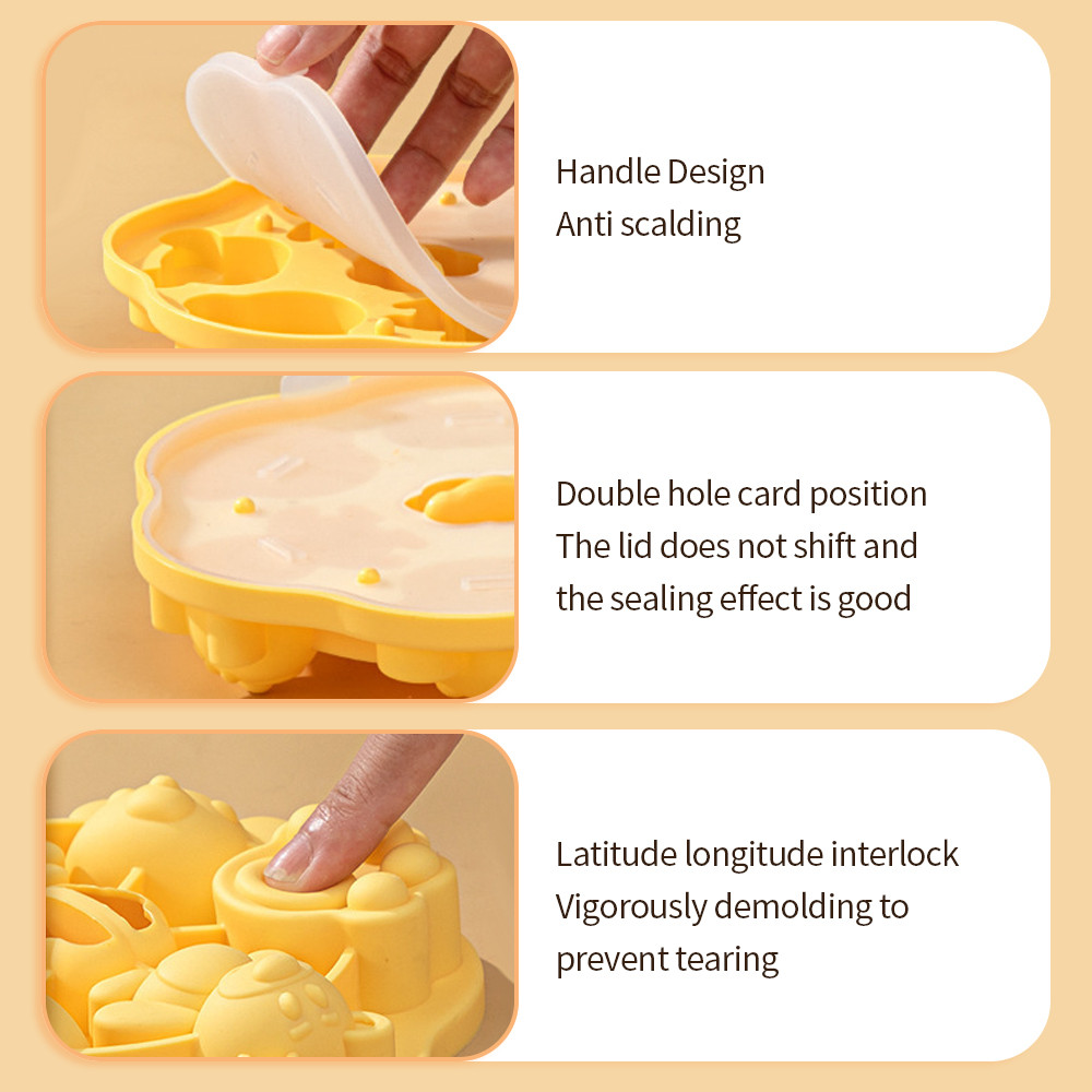 Bevavar DIY Cute Cartoon Bear Cake Mould Silicone Chocolate Mould Baby ...
