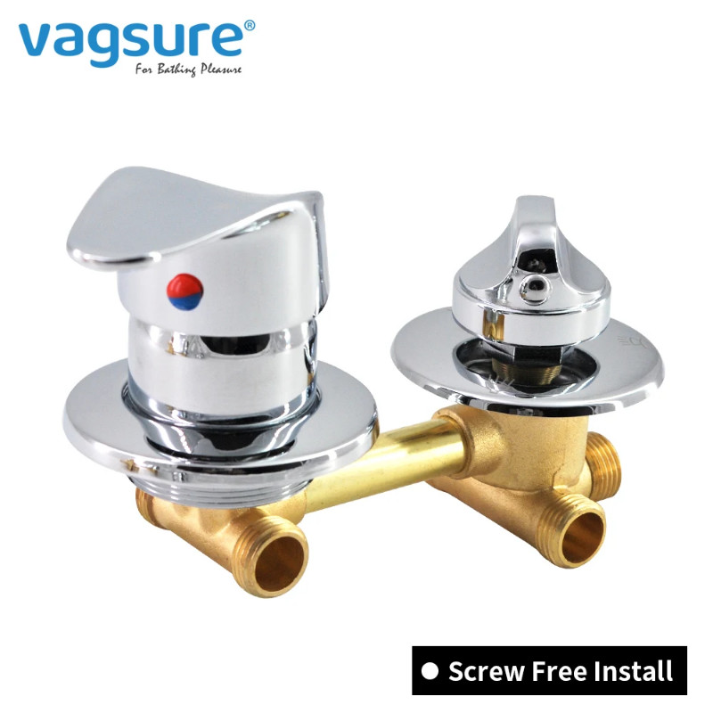 New Arrival 2/3/4/5 Way Diverter Shower Room Faucet Mixer Screw Free ...