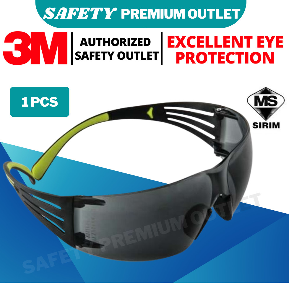 [ORIGINAL] 3M Safety Eyewear SecureFit SF402AF/AS Gray 防护眼镜 护目镜 Goggles ...