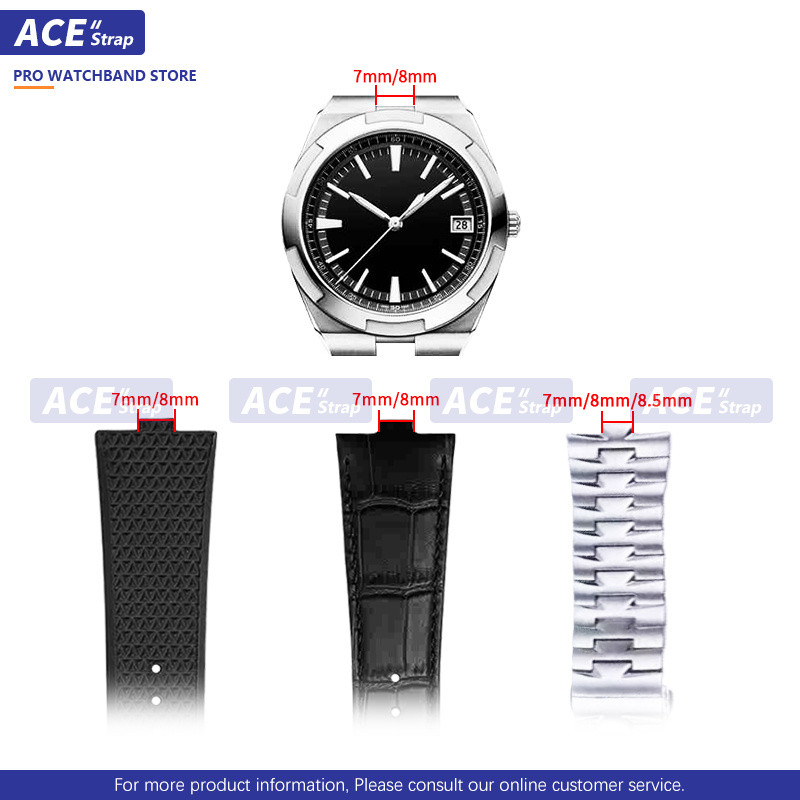 Apply To Vacheron Constantin VC45 Series Watch Leather Strap 8mm For ...