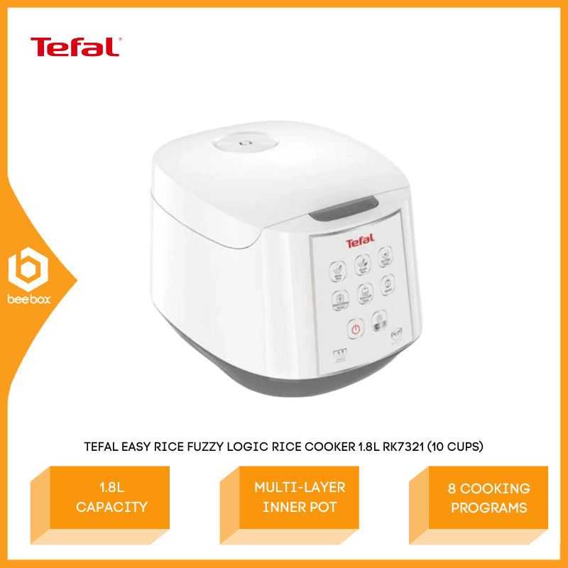 Tefal RK736B / RK7321 Rice Cooker Easy Rice Plus 1.8L 10 Cups (Black ...