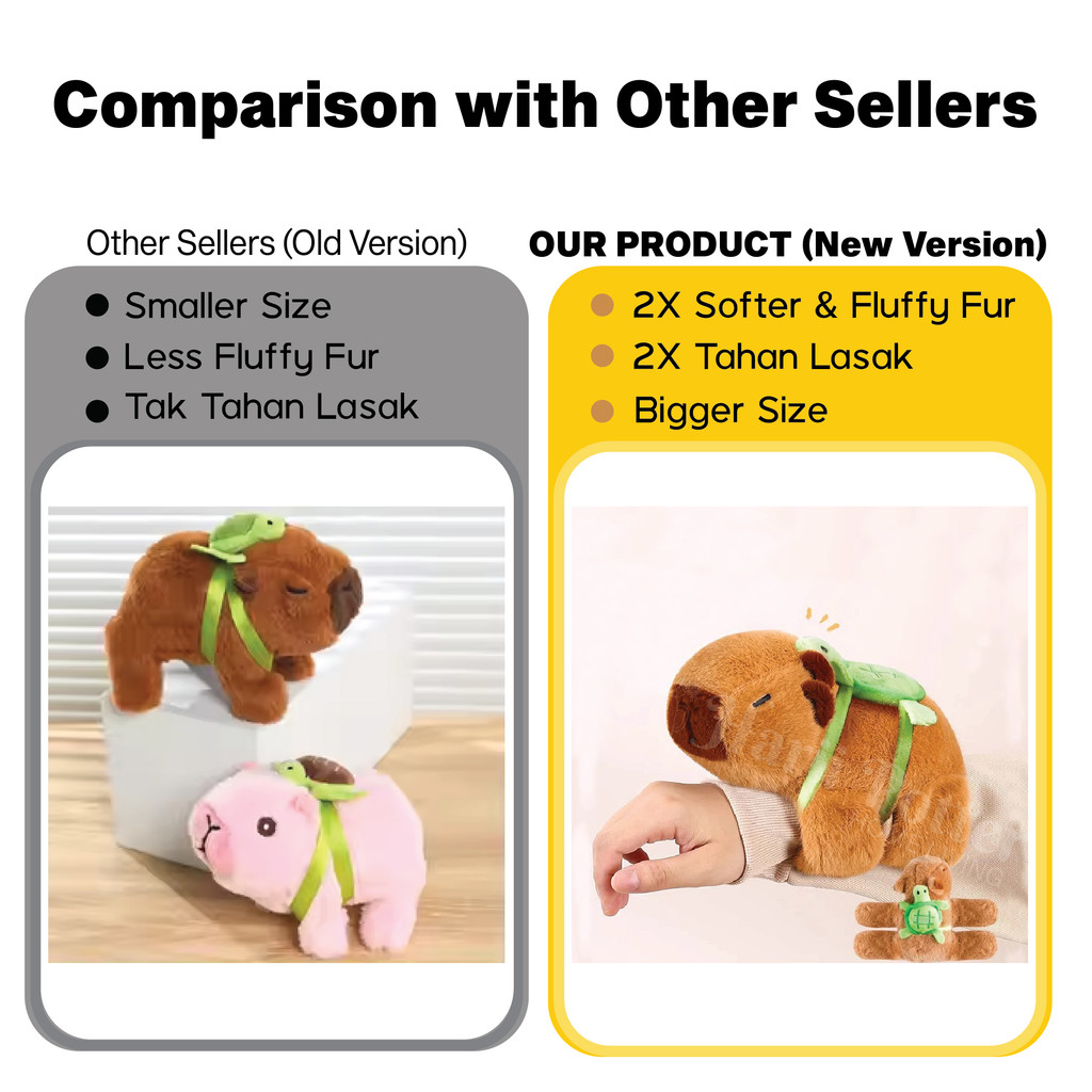 Capybara Plush Hand Band Stuffed Toy Plushie Birthday Gift Capybara ...