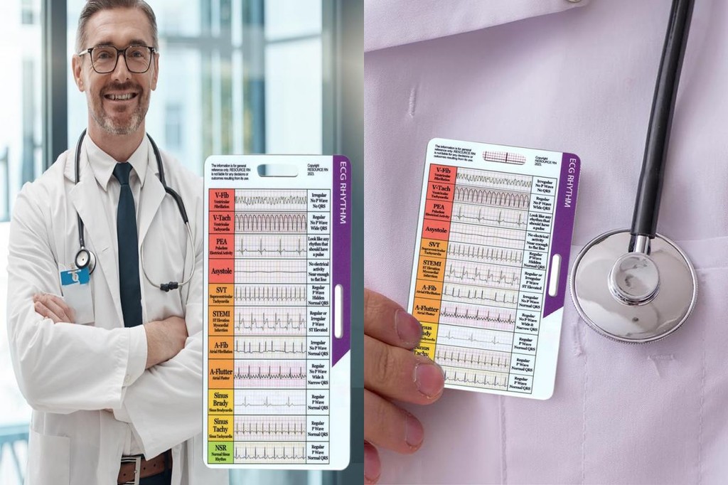Lightweight Ekg Rhythms Card Ekg Rhythm Pocket Card Pocket Ekg Rhythm ...