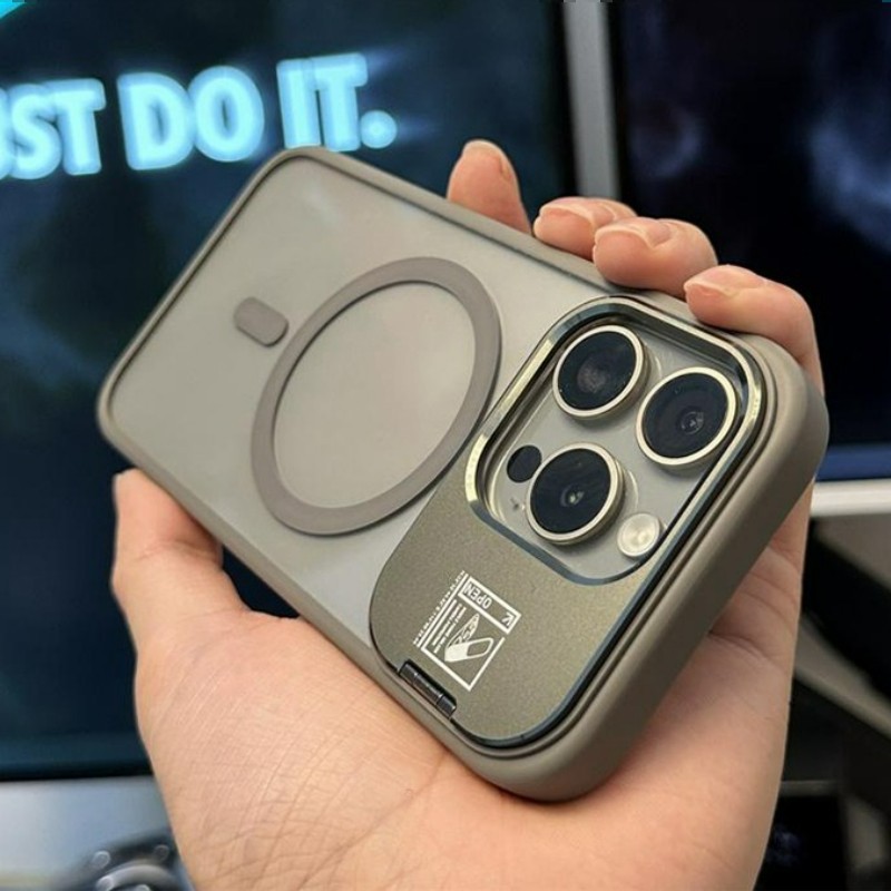 Luxury Magnetic Attraction Bracket Back Cover Shockproof Case with ...