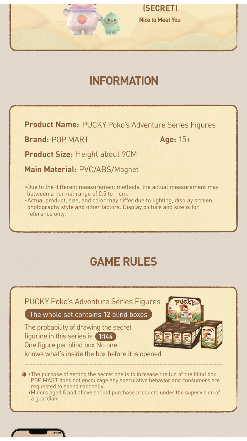 POP MART PUCKY Poko's Adventure Series Figures Blind Box Model Toys ...
