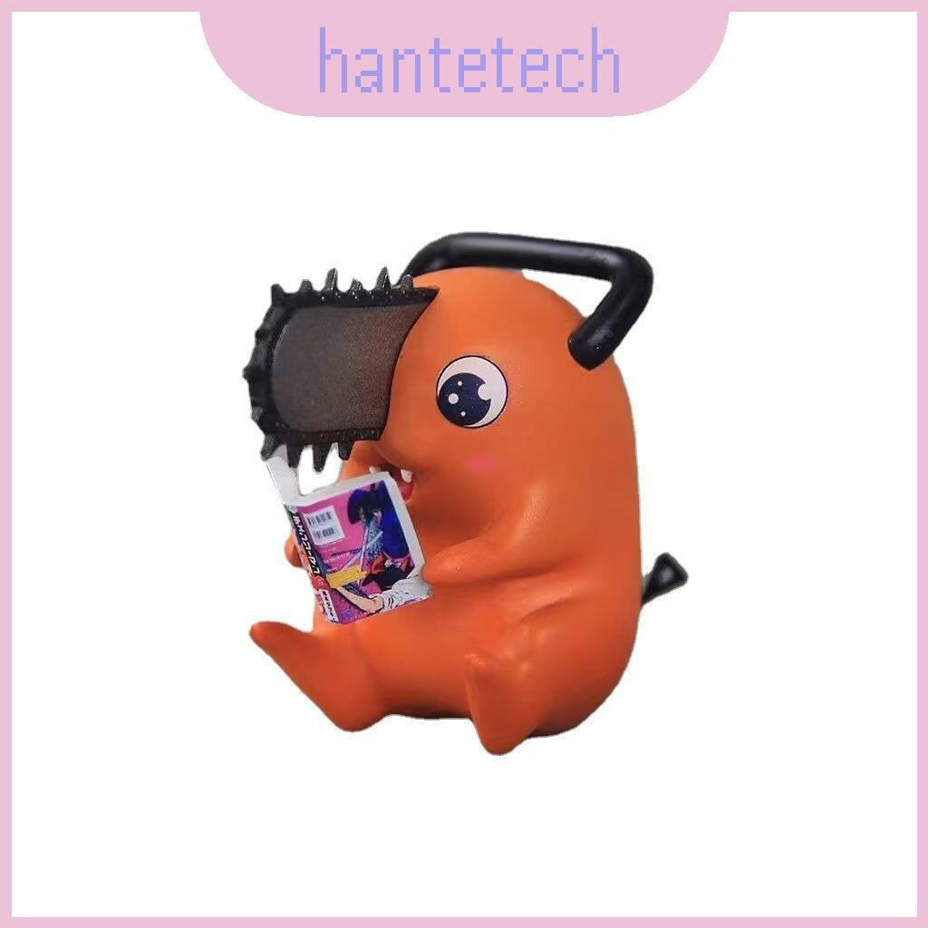 Chainsaw Pochita Man Pvc Figure Cute Sitting Pose Reading Character ...