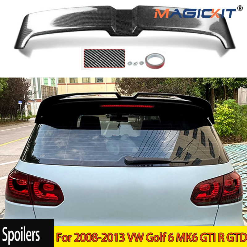 For 2008-2013 VW Golf 6 MK6 GTI R GTD Rear Roof Trunk Spoiler Wing ...