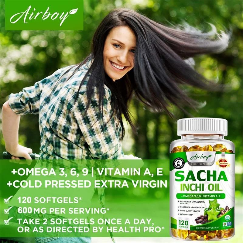 Inca Inchi Oil Capsules to support heart and brain health, healthy ...