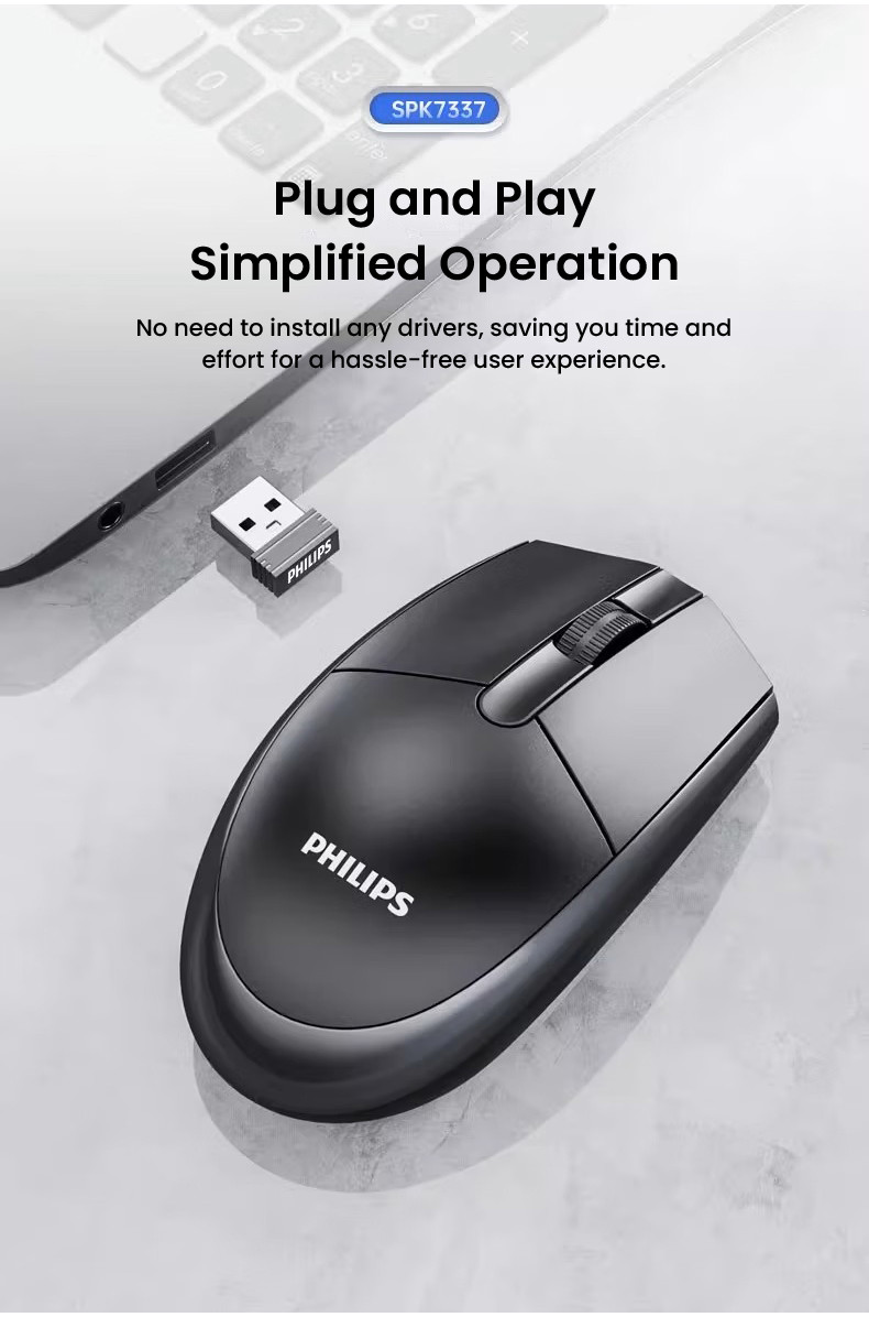 Philips SPK7337 2.4G Wireless Mouse AA Battery | Shopee Malaysia
